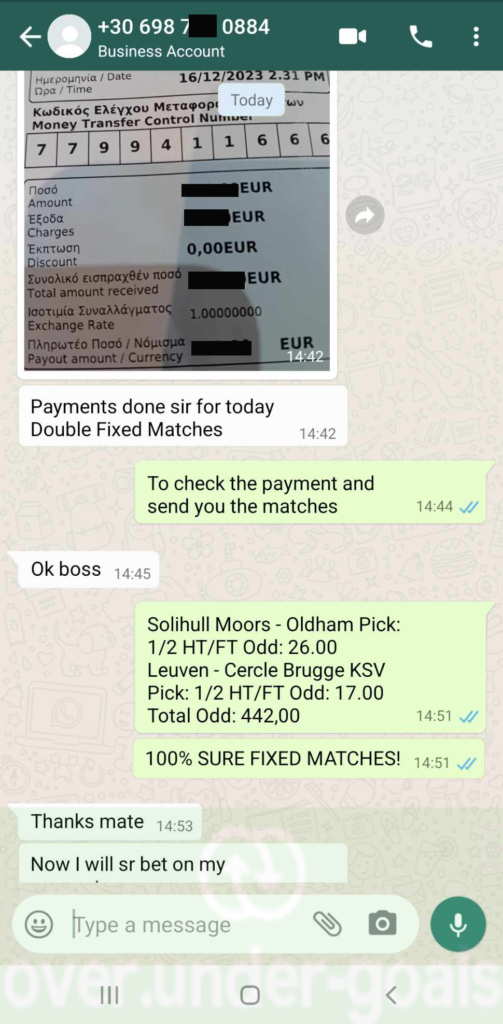 Over Under Goals Predictions Fixed MatchesFIXED MATCH Over Under Golas